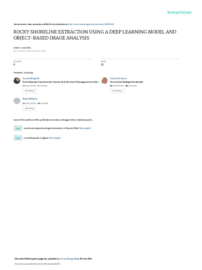 Rocky Shoreline Extraction Using A Deep Learning Model and Object-Based Image Analysis | PDF ...