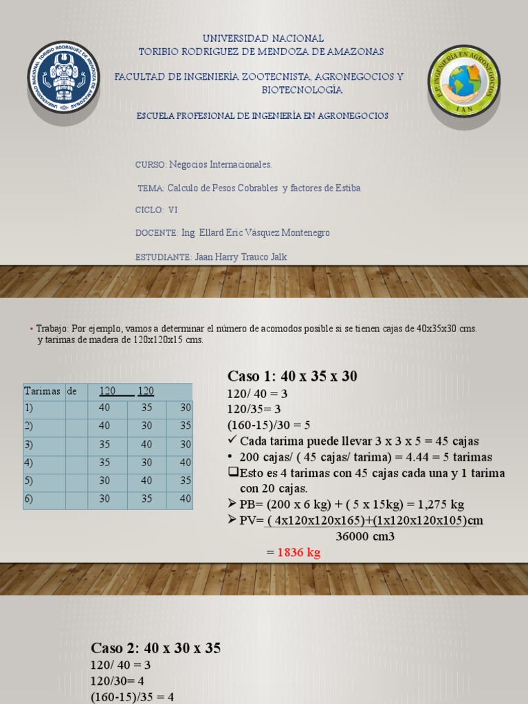 Calculo de Pesos | PDF