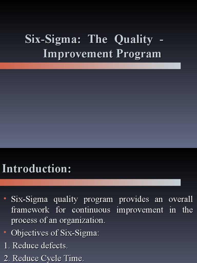 Chapter 6 Six Sigma | PDF | Six Sigma | Business