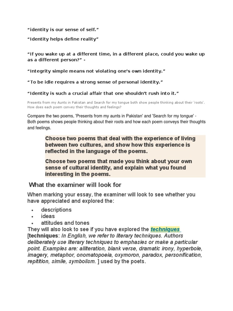 Exploring Cultural Identity in Poetry | PDF | Poetry | Identity (Social ...