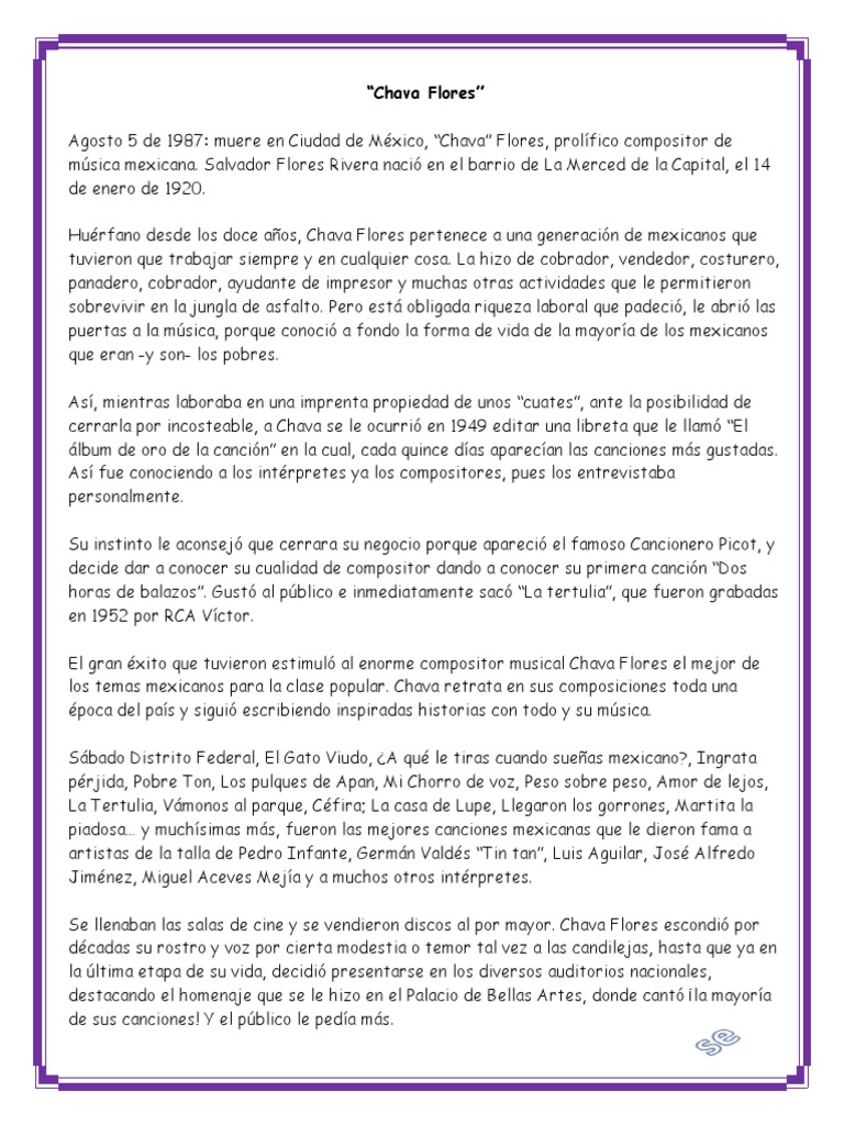 Chava Flores | PDF | Personas | Entretenimiento (general)