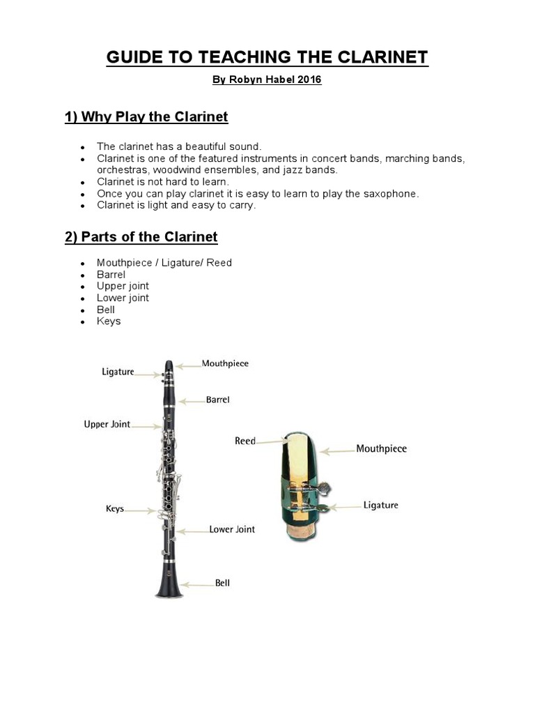 Guide To Teaching The Clarinet | PDF | Clarinet | Elementary Organology