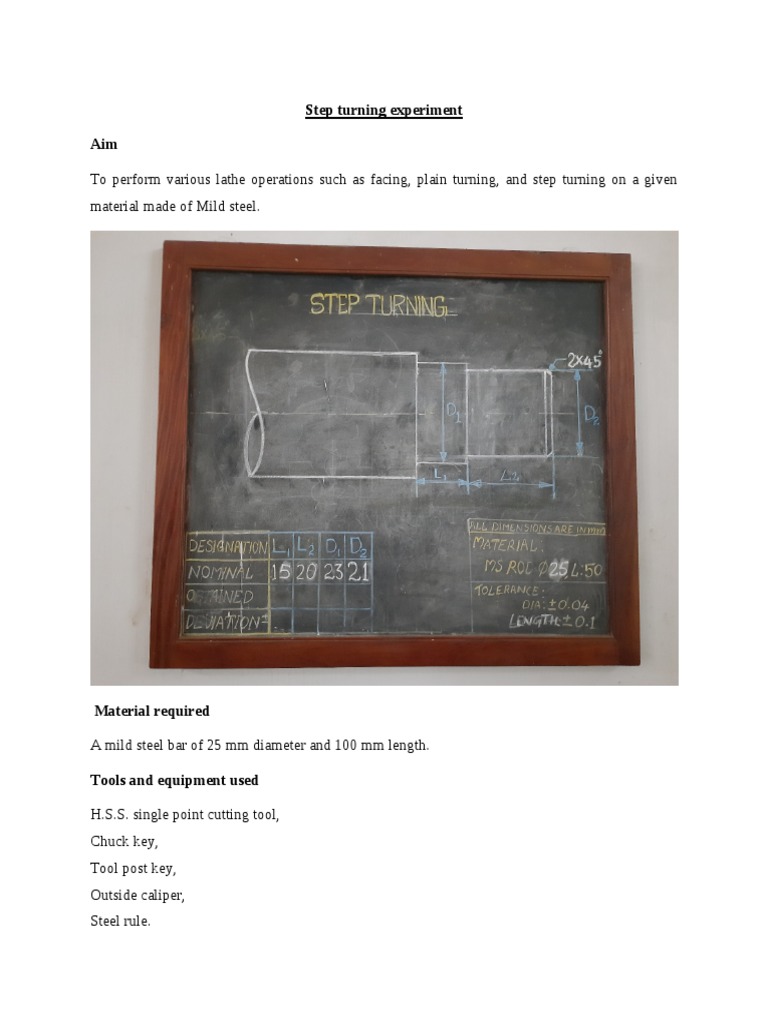 Lathe - Exercise | PDF