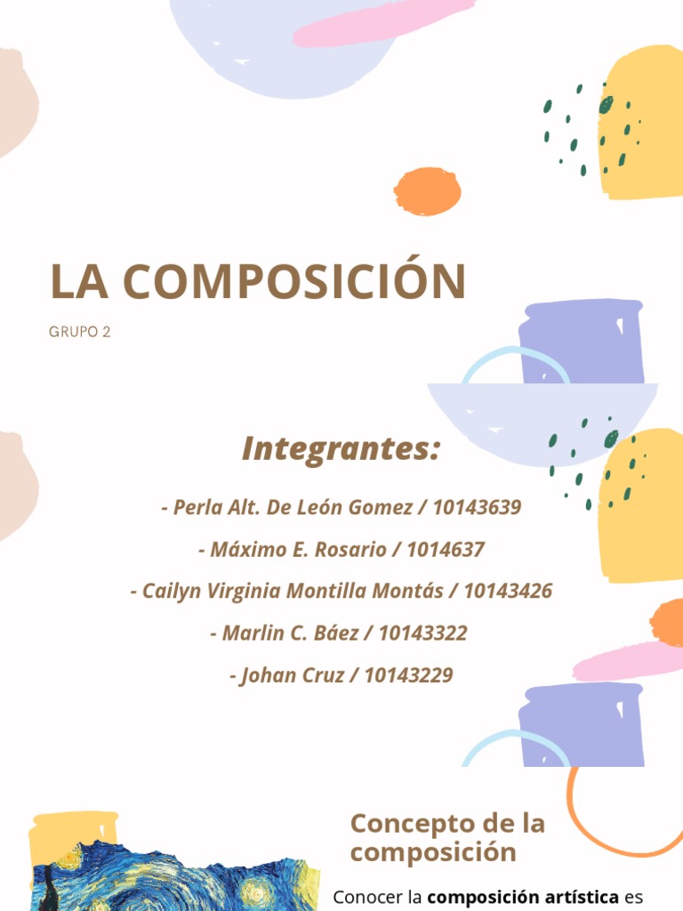 La Composición Artística | PDF | Composición (artes visuales) | Ritmo