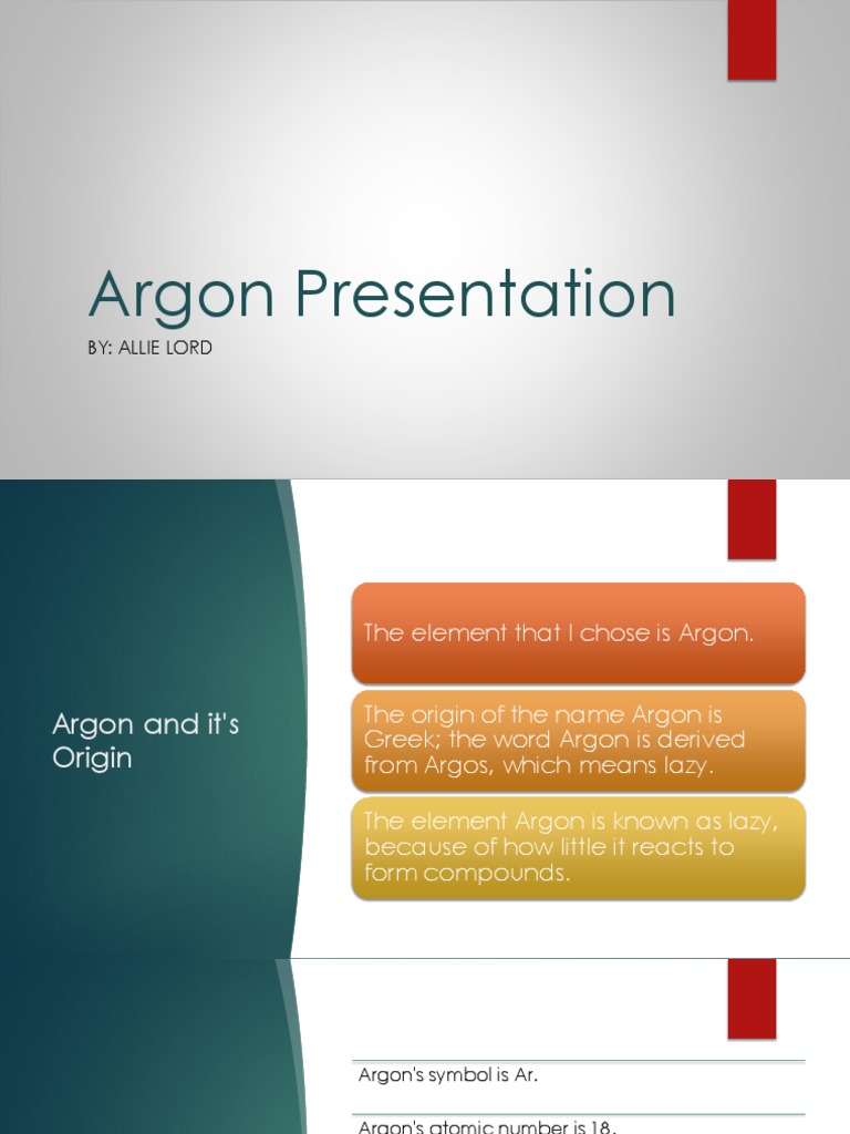 Argon Presentation | PDF