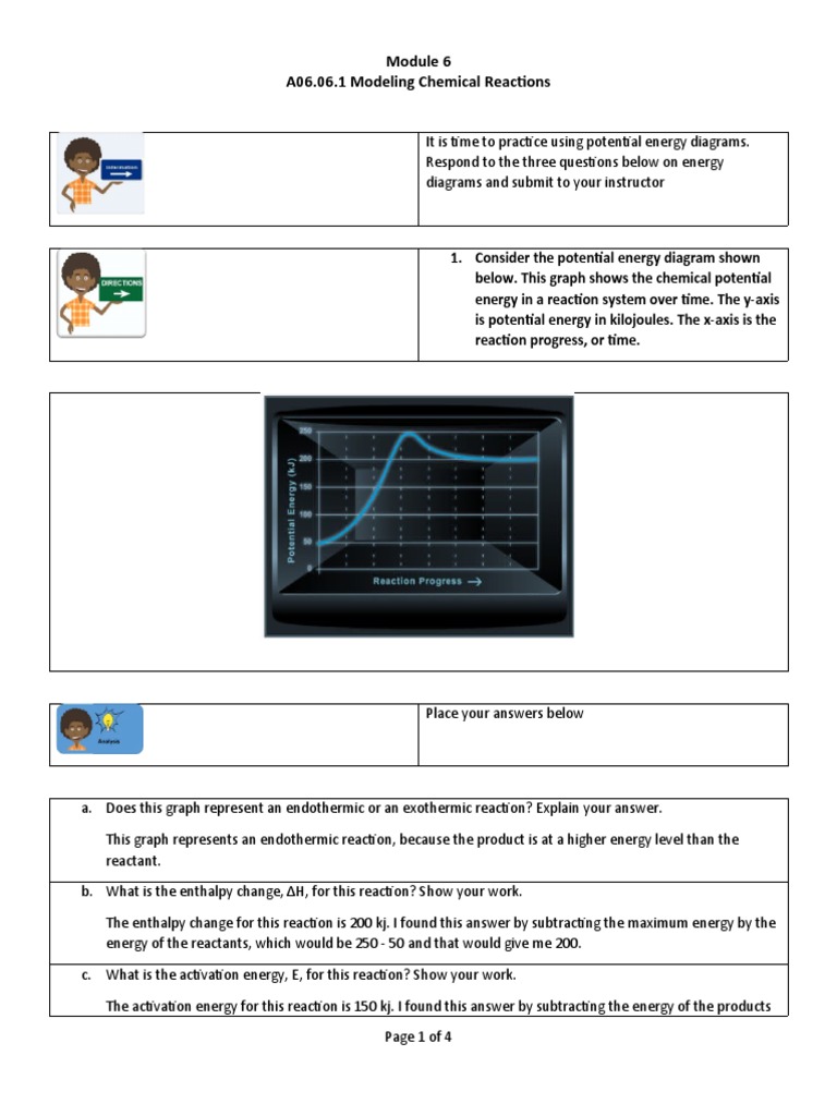 A06.03.1 Modeling Chemical Reactions (1) - 2 | PDF | Enthalpy ...