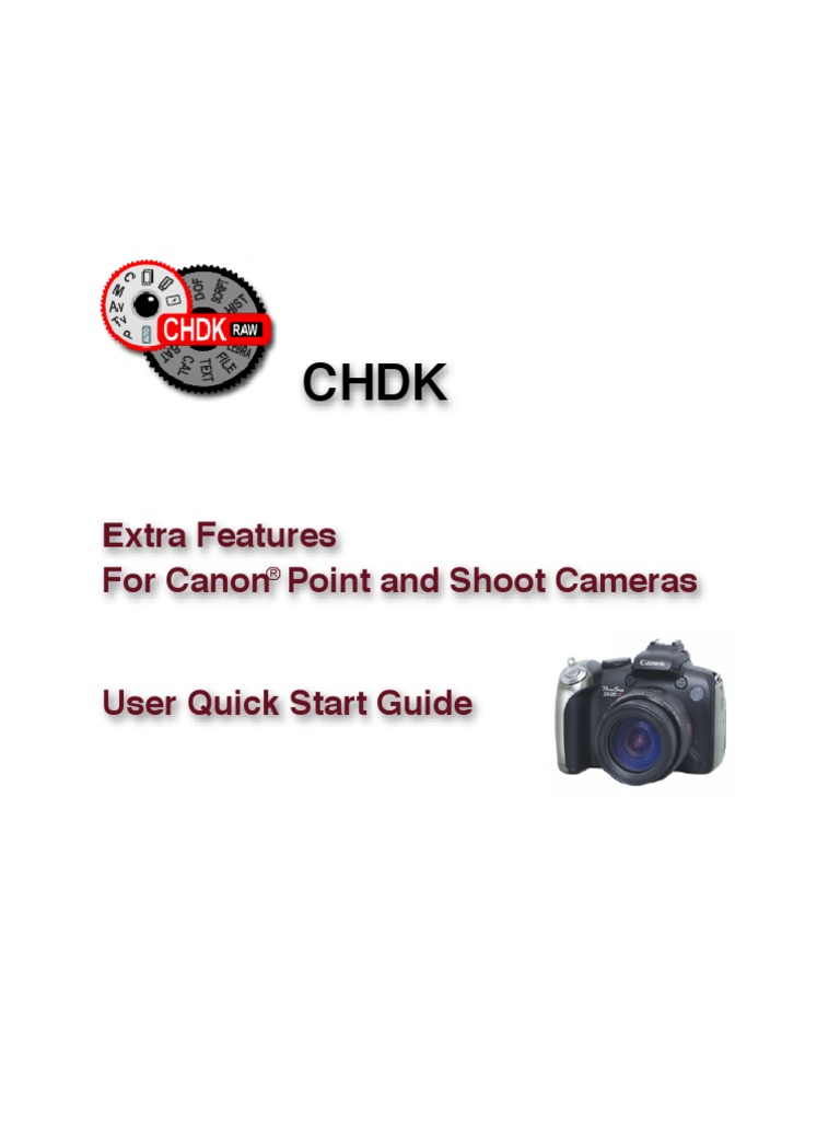 CHDK - Canon Hack Development Kit Manual | PDF | Shutter Speed | Exposure (Photography)