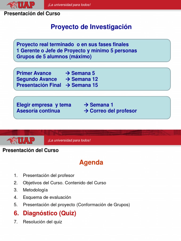Pasos de Un Proyecto de Investigacion Uap | PDF