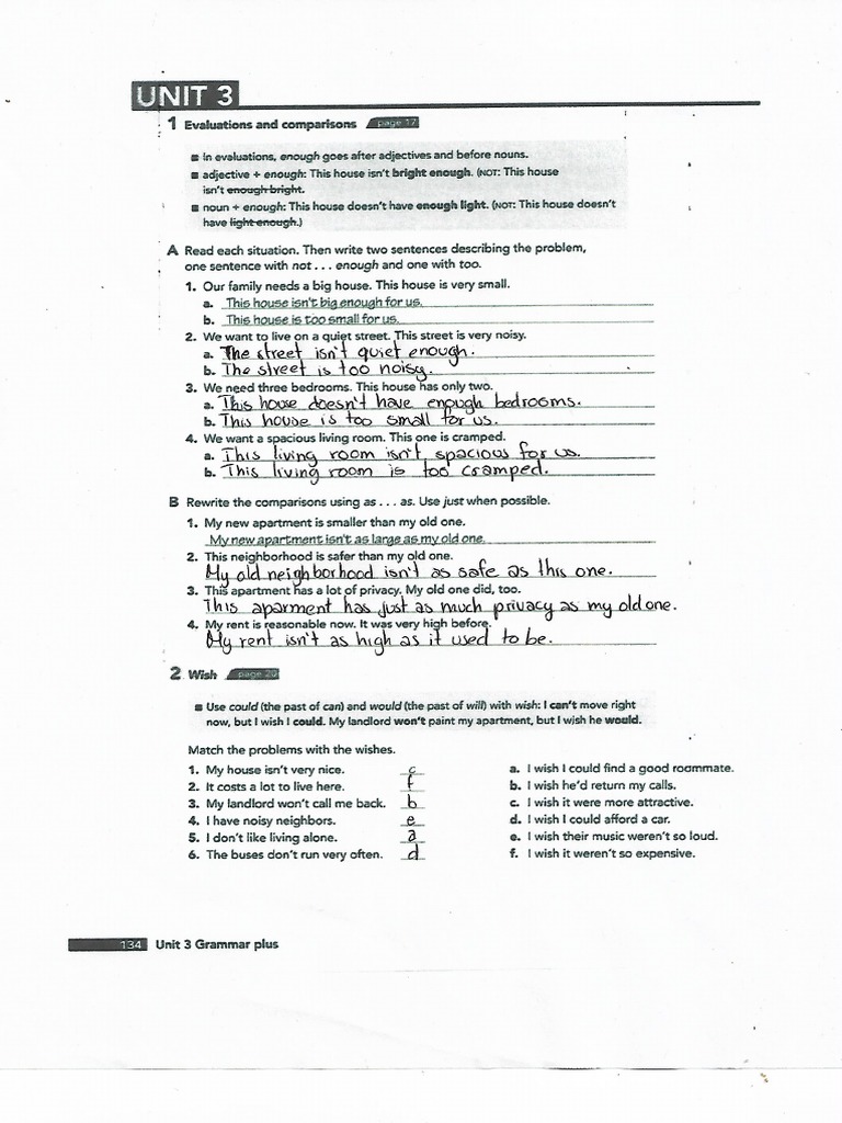 Grammar Plus - Unit 3 | PDF