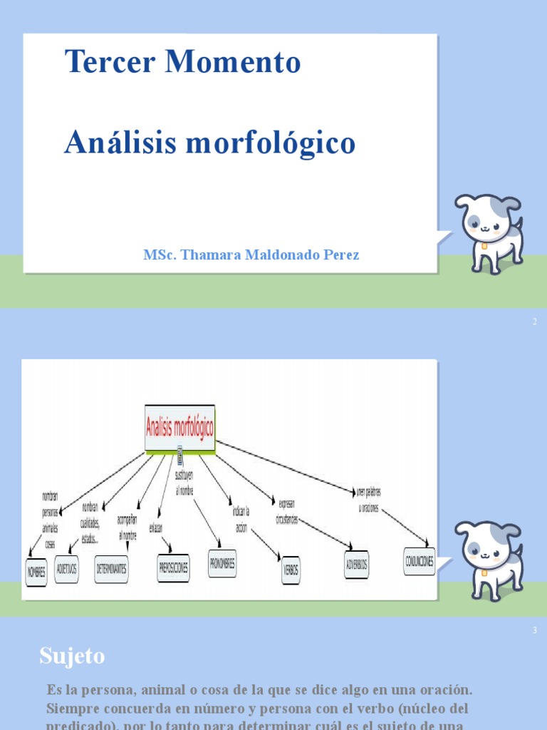 Analisis Morfologico | PDF | Asunto (gramática) | Adjetivo