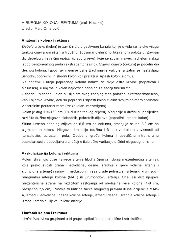 HIRURGIJA KOLONA I REKTUMA Str. 225 | PDF