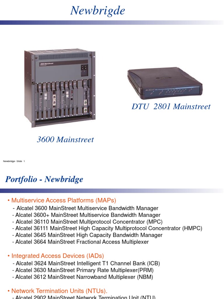 Portfólio de Produtos Alcatel MainStreet | PDF | Padrões de ...