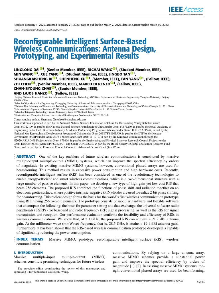 Reconfigurable Intelligent Surface-Based Wireless Communication ...