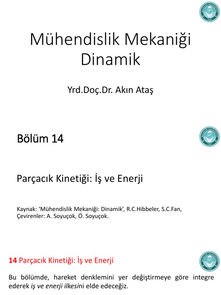 03 Parcacik Kinetigi Is Ve Enerji Akin Atas | PDF