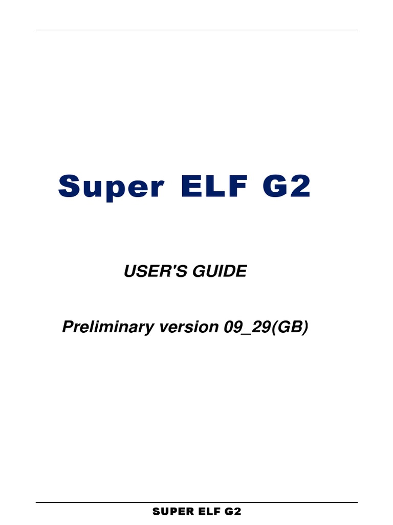 SuperElf G2 Manual GB ROJ | PDF | Loom | Electrical Connector