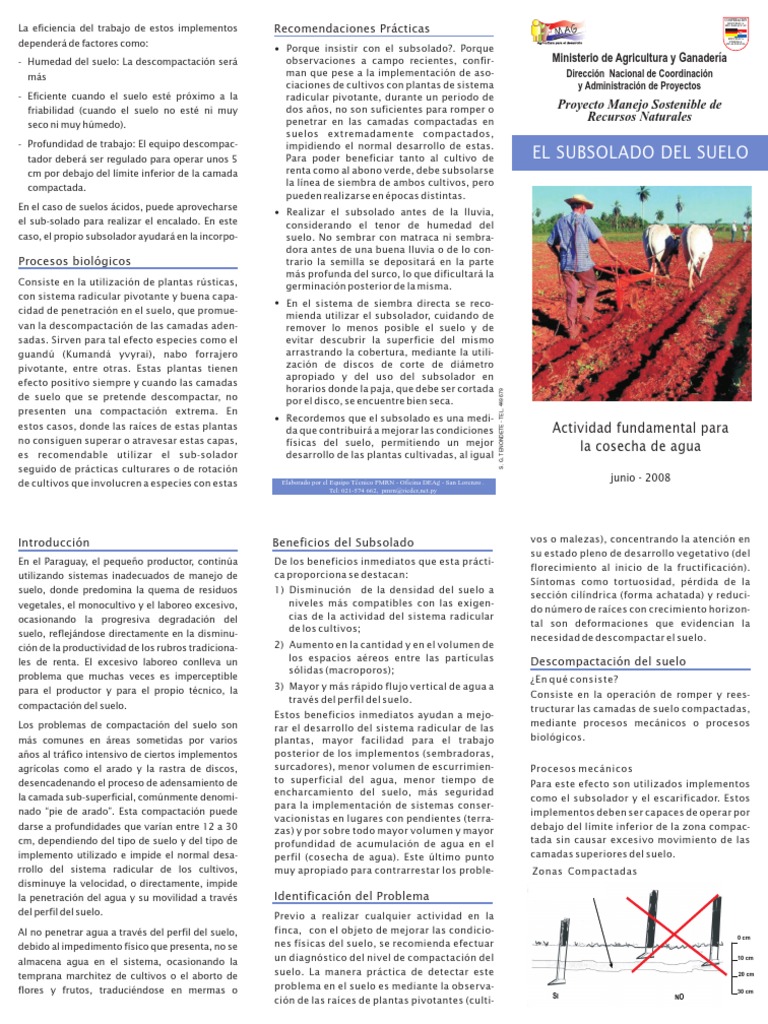 El Subsolado Del Suelo | PDF | Suelo | Siembra