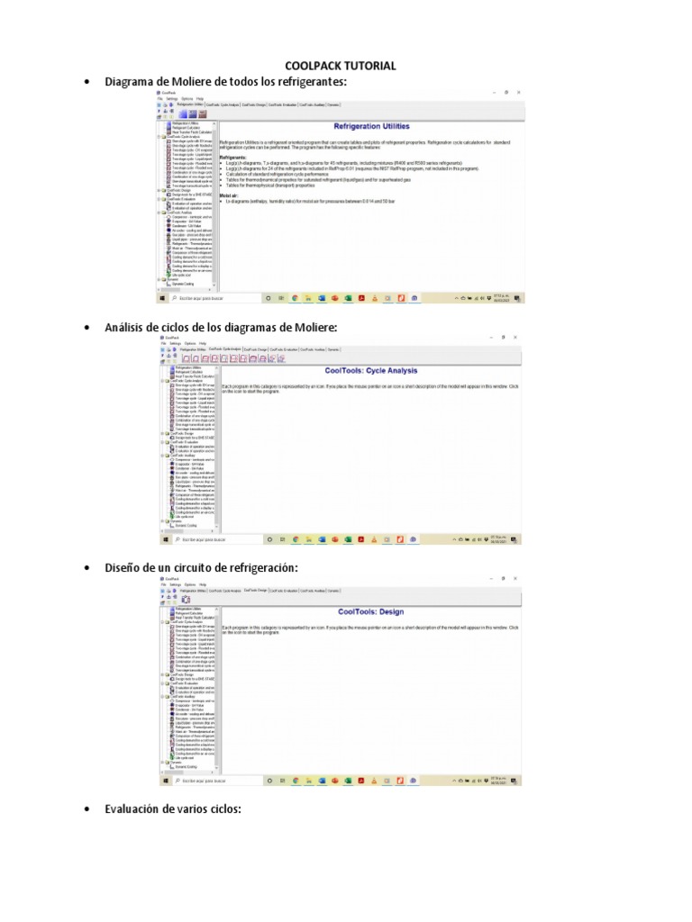 Coolpack Tutorial | PDF | Presión | Refrigeración