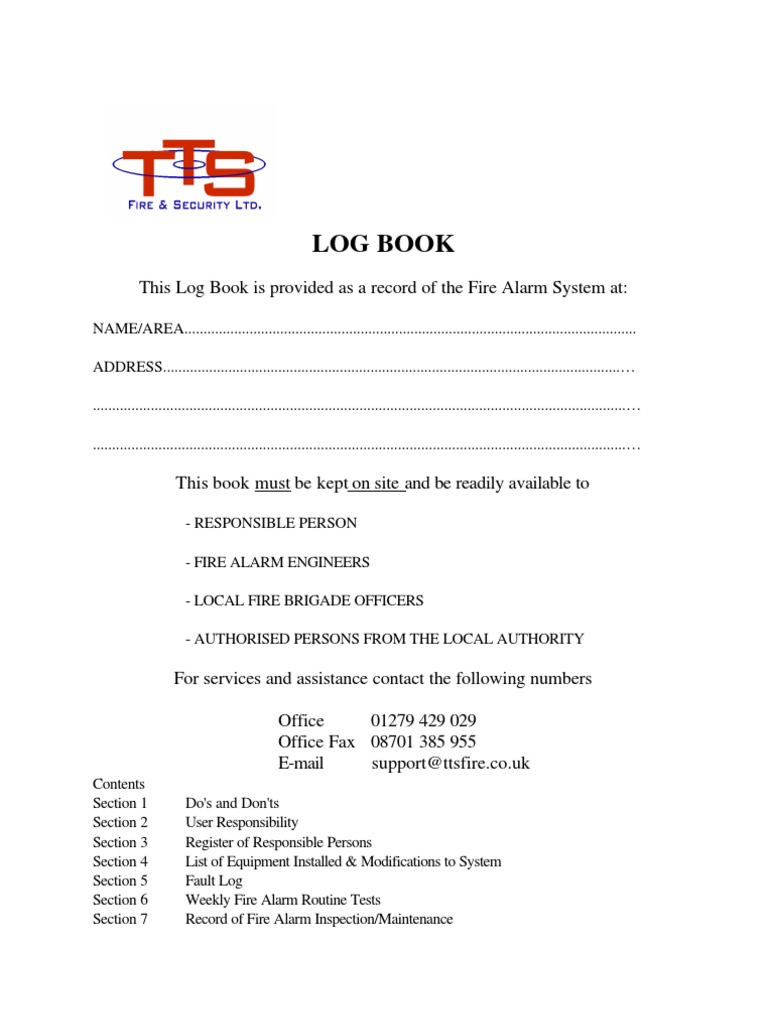 System Logbook | PDF | Safety