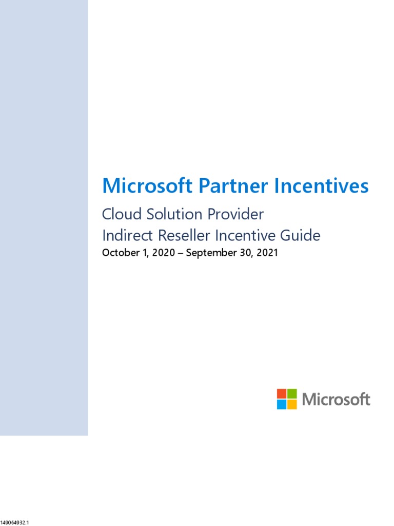 FY21 CSP Indirect Reseller Incentive Guide (En) (14jan2021) | PDF ...