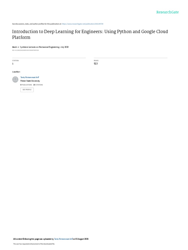 Introduction To DeepLearning For Engineers | PDF | Deep Learning ...