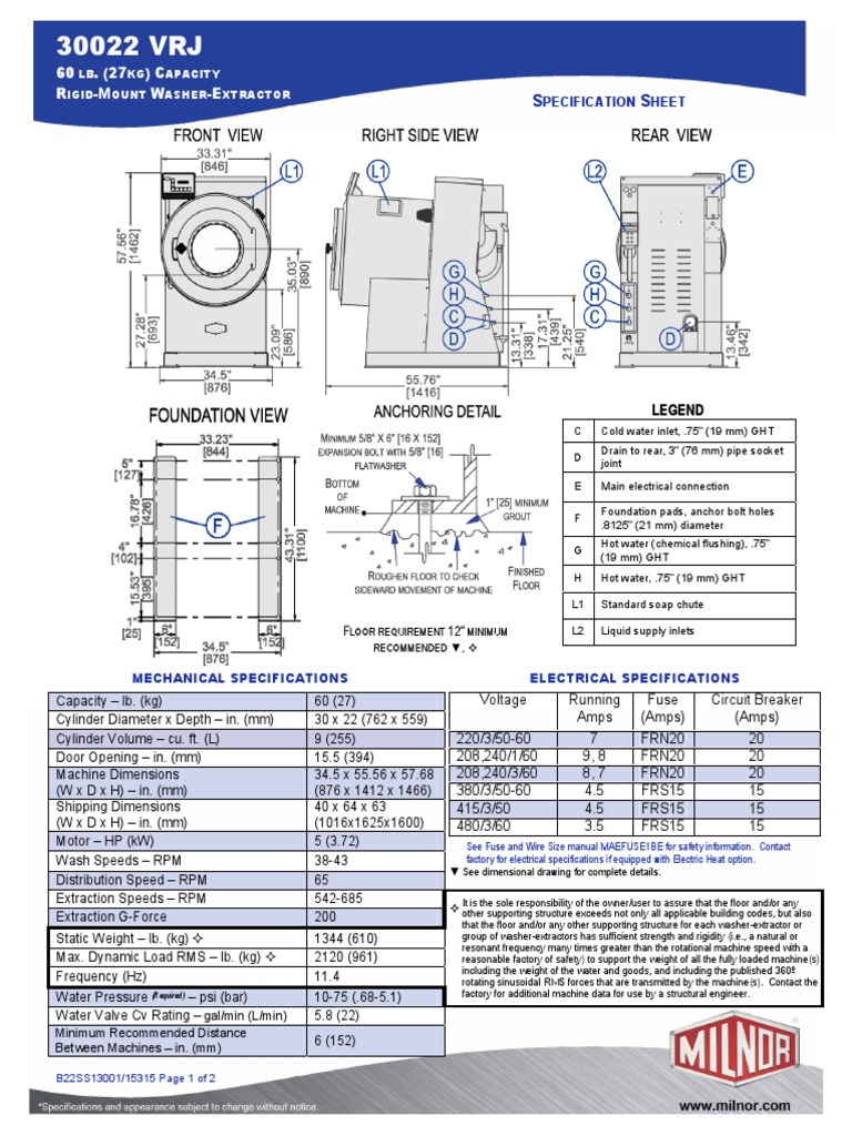 OPL Washer 30022VRJ 2016 | PDF | Machines | Fuse (Electrical)