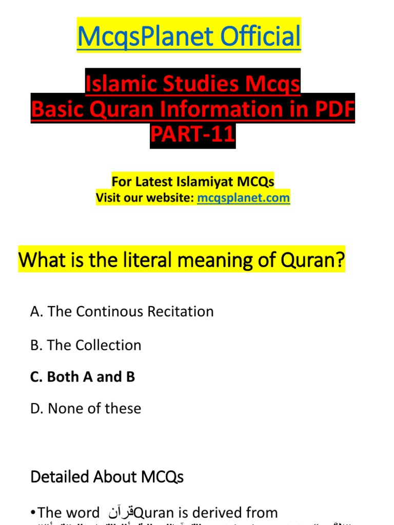 Basic Quran Information in PDF | PDF | Surah | 1st Millennium Books
