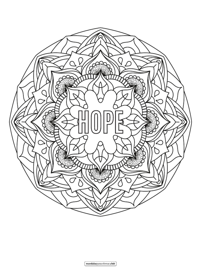 Mandala Hope Imprimible | PDF