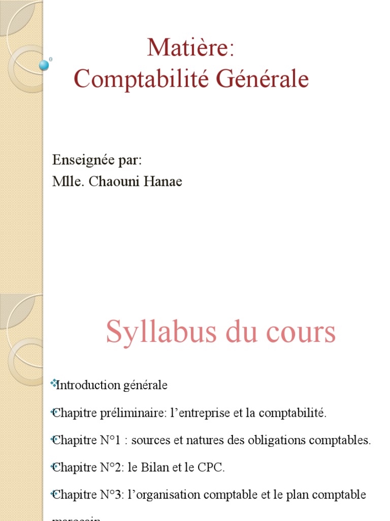 Cours Compta Général | PDF | Comptabilité | Sodles