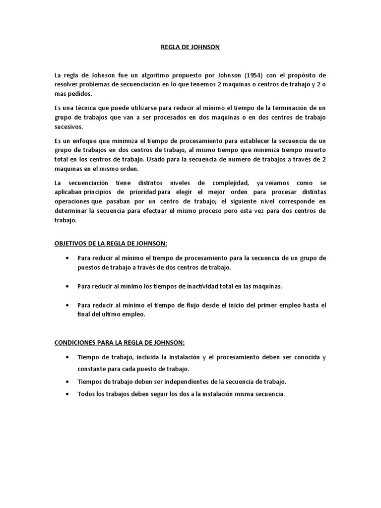 Regla de Johnson | PDF