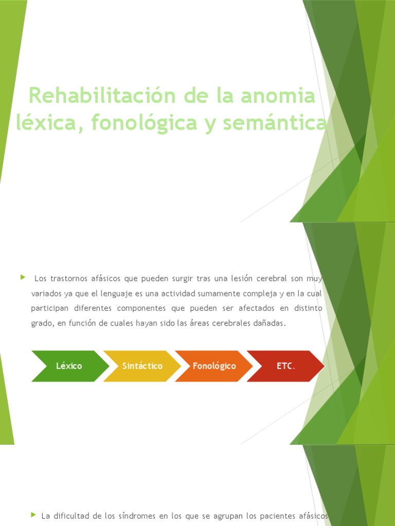 ANOMIA | PDF | Afasia | Palabra