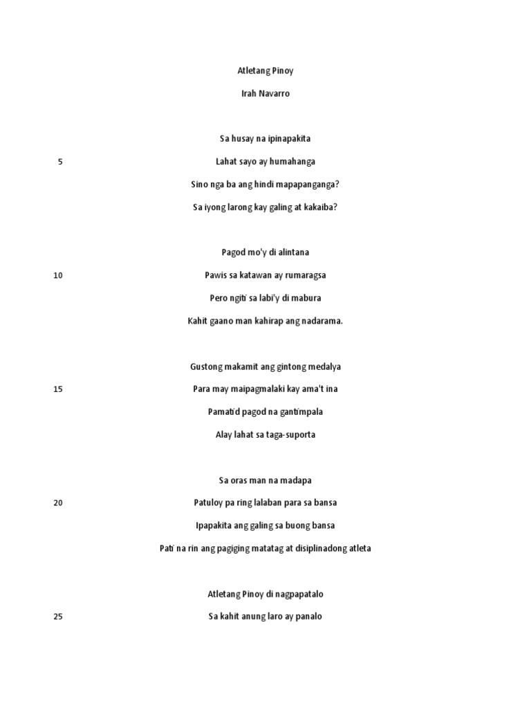Atletang Pinoy | PDF
