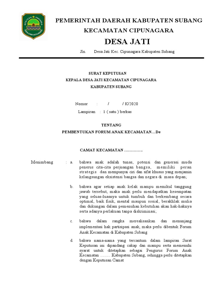 SK Forum Anak Kec | PDF