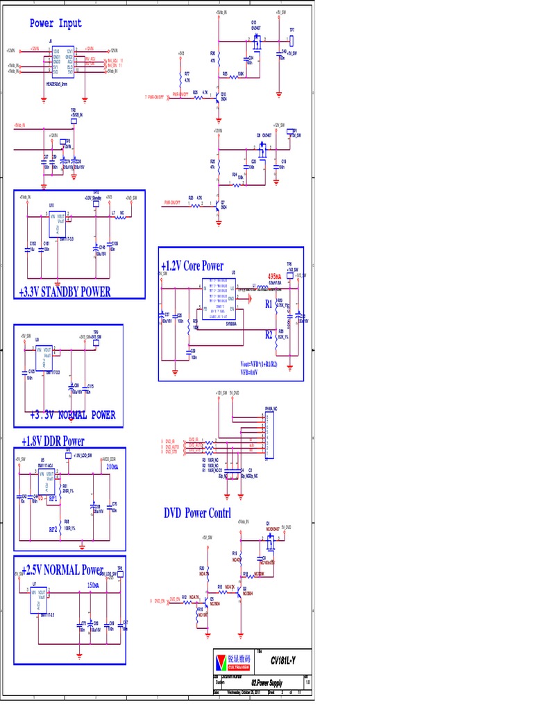 CV181L-Y Circuit Diagram | PDF