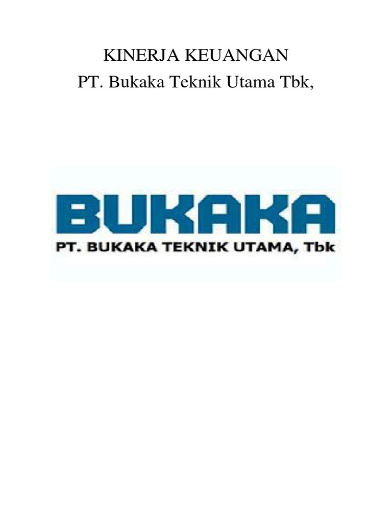 Analisa Laporan Keuangan PT. BUKAKA | PDF