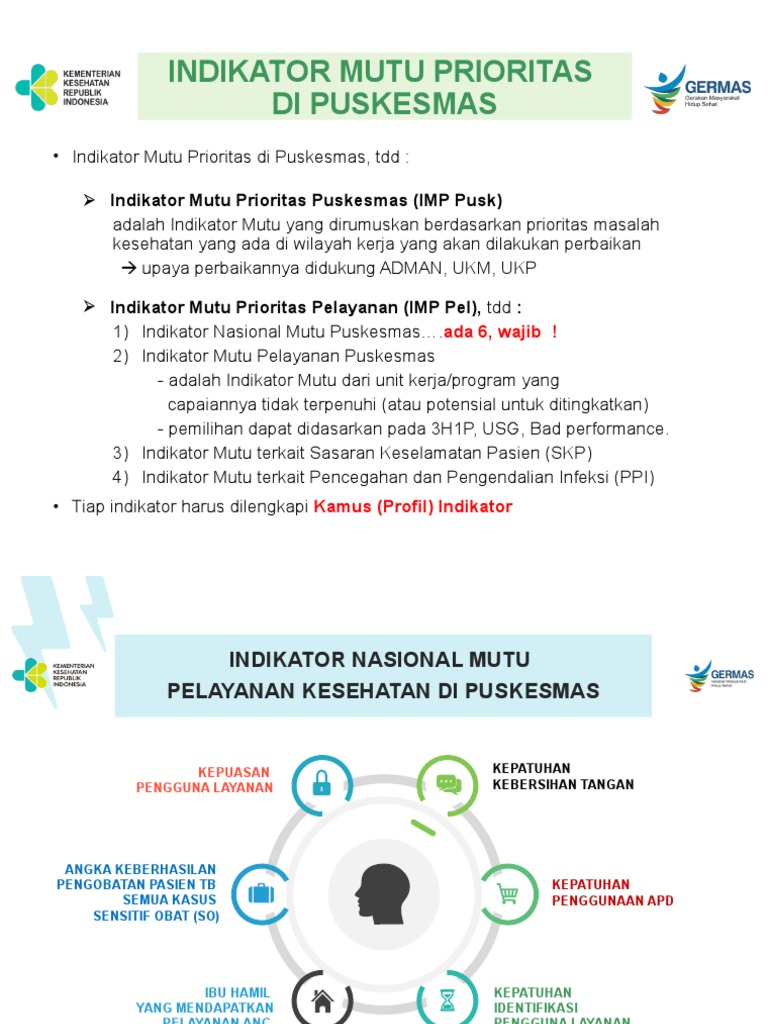 Indikator Mutu Prioritas Di Puskesmas: Ada 6, Wajib ! | PDF