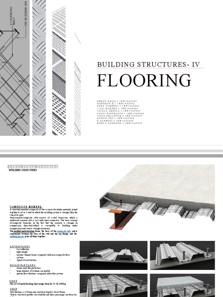 Group 1 - Structural Flooring and Floor Finishes | PDF | Beam ...