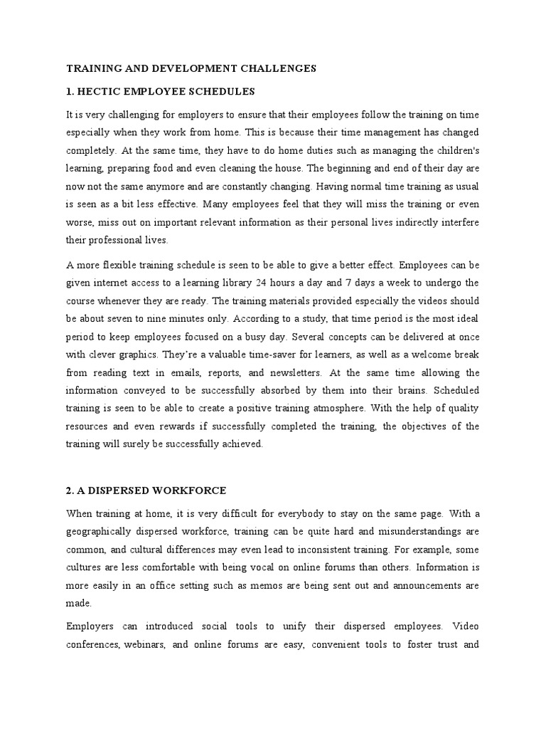 SMG451 Group Work - Training and Development Challenges | Download Free ...