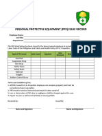 PPE Issue Record - Template | PDF