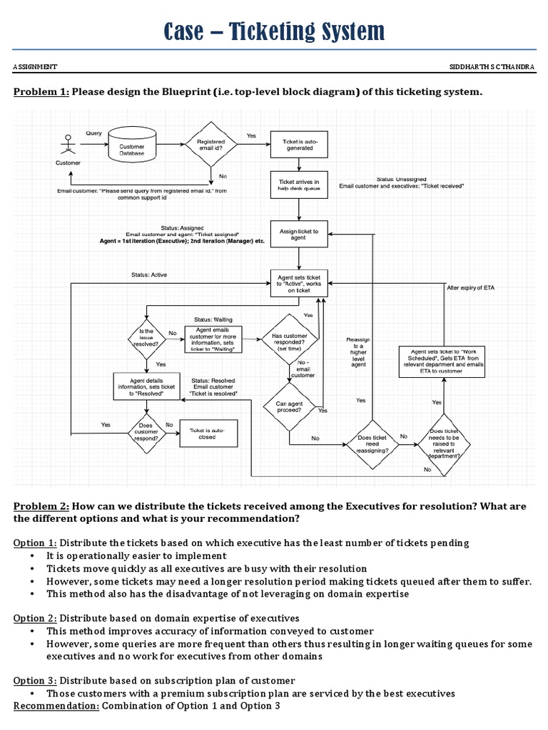 Case - Ticketing System | PDF | Business