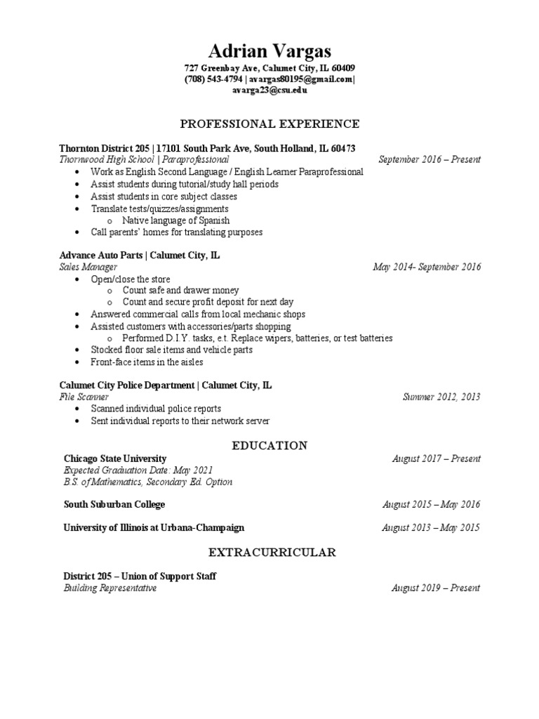 Vargas Adrian Resume | PDF
