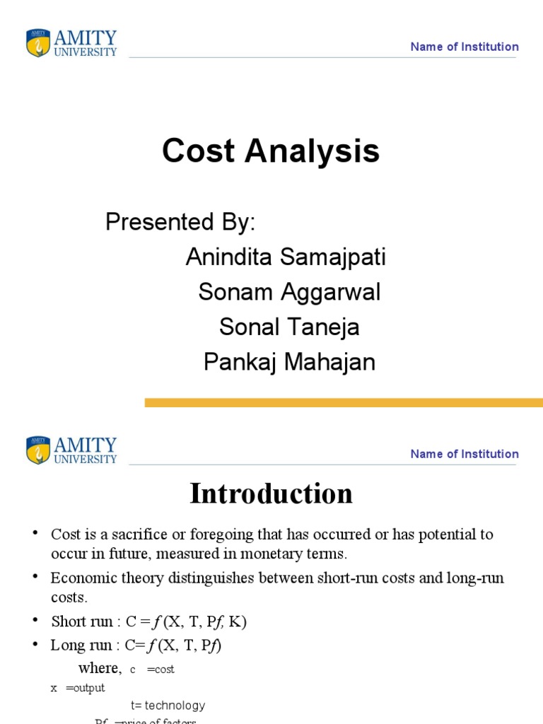 Cost Analysis Overview and Types | PDF | Average Cost | Long Run And ...