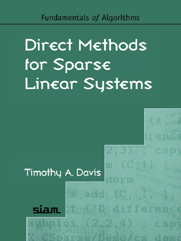 Direct Methods For Sparse Linear Systems by Timothy A. Davis | PDF | Matrix (Mathematics ...