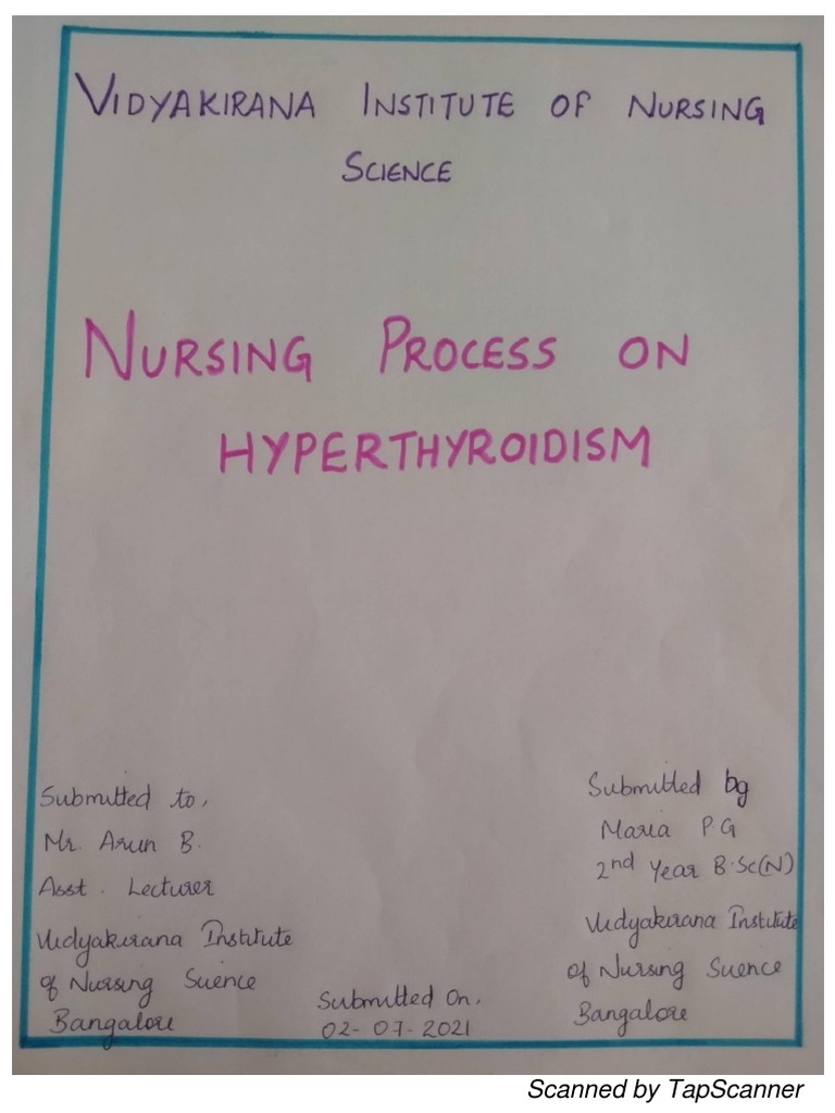 Nursing Process On Hyperthyroidism | PDF