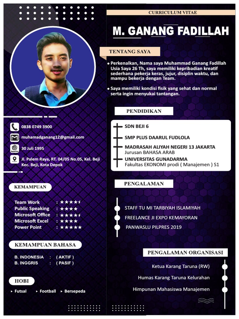 CV.M Ganang Fadillah | PDF