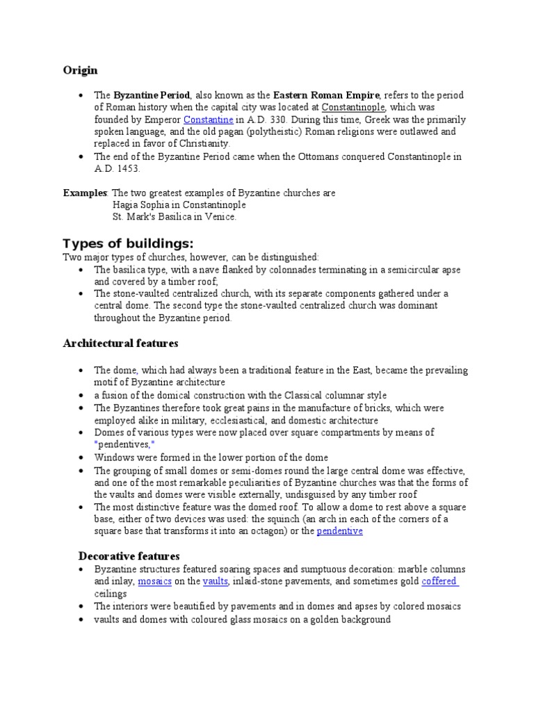 Byzantine Architecture | Download Free PDF | Byzantine Empire | Dome