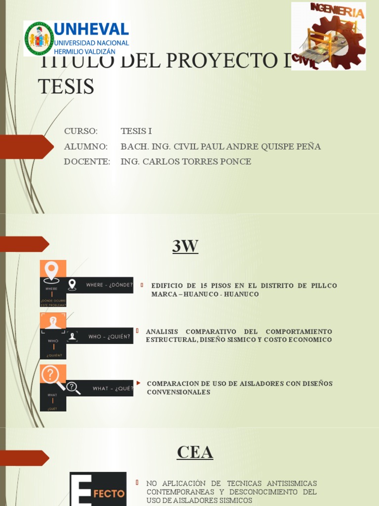 Titulo Del Proyecto de Tesis | PDF | Ciencia y matemáticas | Tecnología