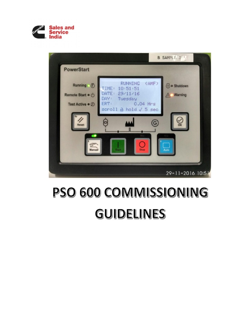 PSO 600 Commissioning Guidelines Ver 1.0 | PDF | Switch | Mains Electricity