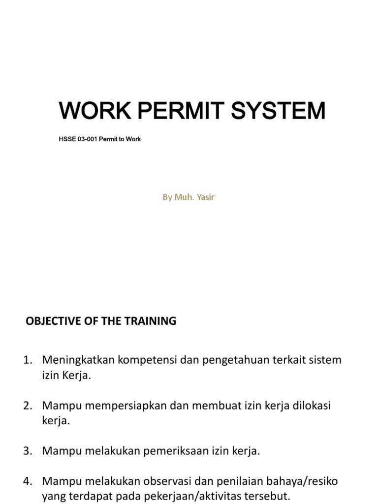 Work Permit Implementation | PDF | Safety | Risk Assessment
