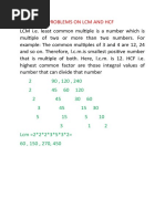 Grade 9 LCM and HCF Worksheet | PDF | Mathematics | Elementary Mathematics