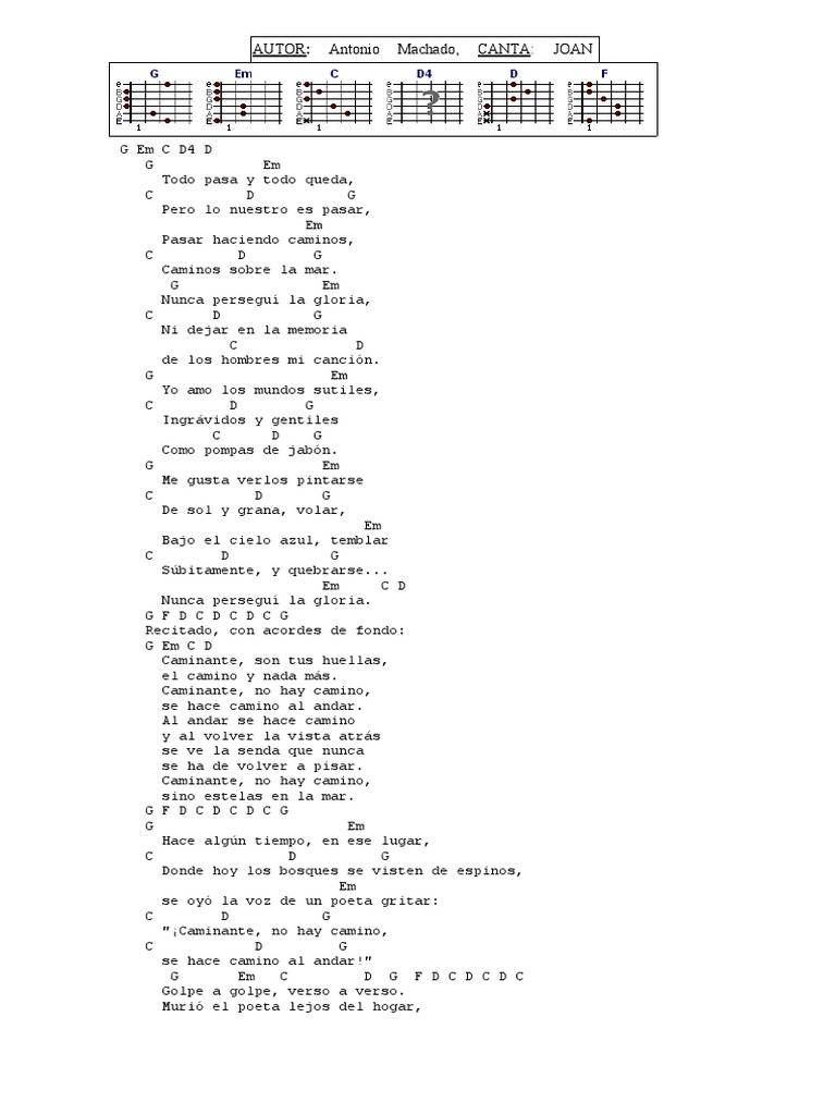 Caminante, no hay camino: Una interpretación musical de la famosa ...